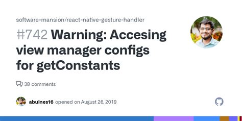 Warning Accesing View Manager Configs For Getconstants · Issue 742