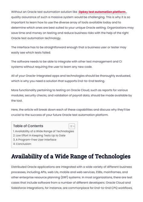 Ppt Oracle Test Automation Tool What To Look For Powerpoint Presentation Id11881575