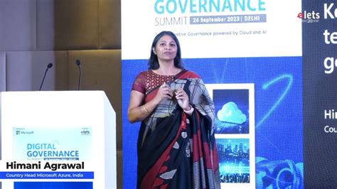 Elets Governance On Linkedin Himani Agrawal Country Head Microsoft Azure India Digital