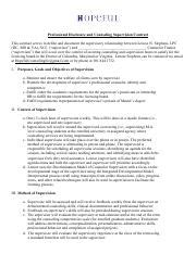 Supervision Contract Pdf Professional Disclosure And Counseling Supervision Contract This