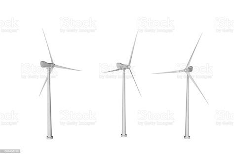 3 풍력 흰색 배경바람 에너지 산업 그림 3 차원 일러스트 레이 션에 고립 된 다른 회전 각도 0명에 대한 스톡 사진 및 기타 이미지 Istock