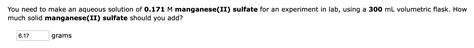 Solved You Need To Make An Aqueous Solution Of M Chegg Com