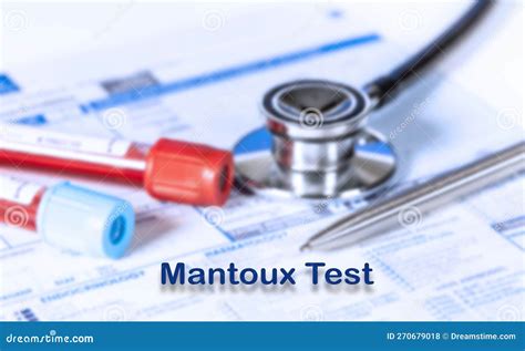 Mantoux Test Testing Medical Concept Checkup List Medical Tests With Text And Stethoscope Stock