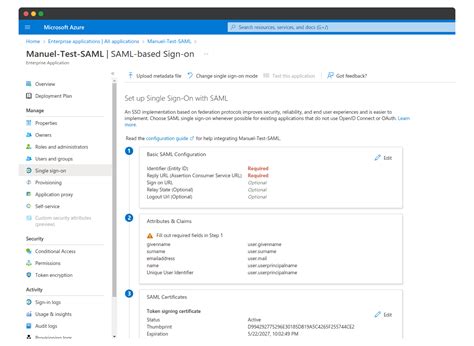 How To Add Saml Configuration With Azure Gridscale