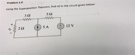 Solved Using The Superpostion Theorem Find V0 In The