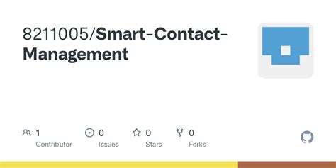 Github 8211005smart Contact Management