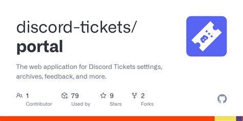 GitHub Discord Tickets Portal The Web Application For Discord Tickets Settings Archives