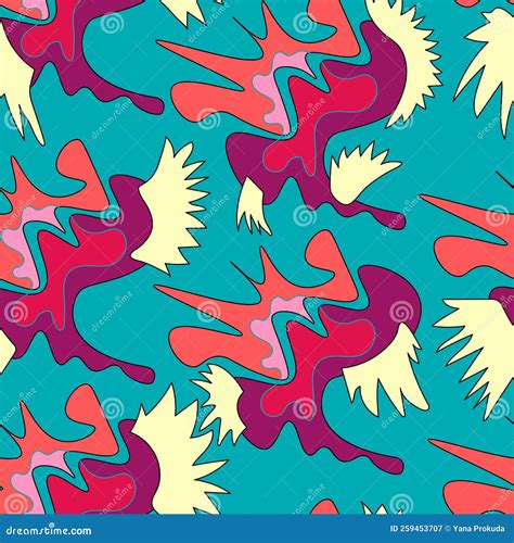 Seamless Vector Artwork With Unusual Repeat Patterns Stock Vector