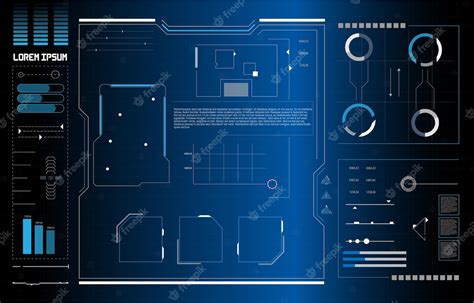 Premium Vector Futuristic Vector Hud Interface Screen Design Digital Callouts Titles Hud Ui Gui