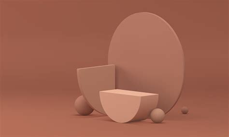 3d 연단 갈색 불안정한 반원 기하학적 기초 둥근 벽 무대 디자인 현실적인 벡터 0명에 대한 스톡 벡터 아트 및 기타 이미지 0명 3차원 형태 갈색 Istock