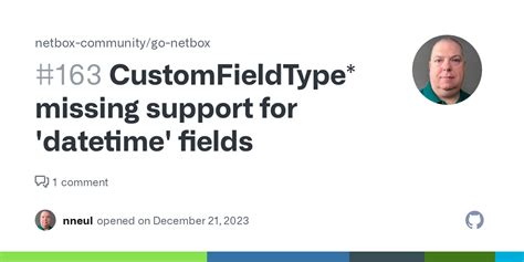 Customfieldtype Missing Support For Datetime Fields · Issue 163