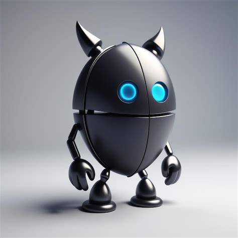 Premium Photo 3d Rendering Futuristic Robot With A Big Black Robot 3d Rendering Futuristic