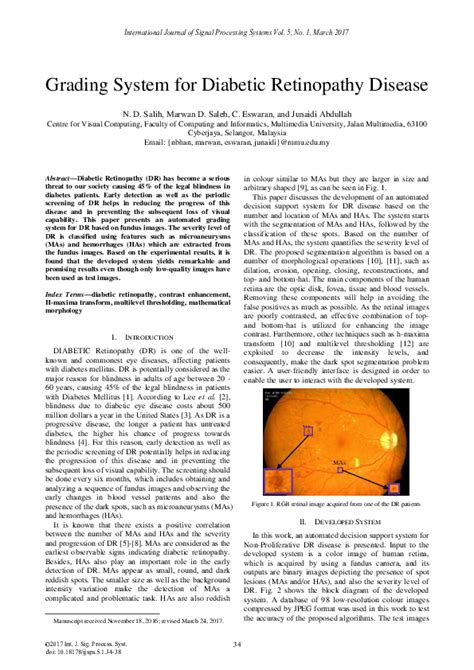 Pdf Grading System For Diabetic Retinopathy Disease