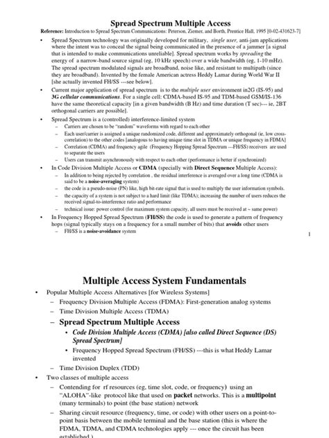 Spread Spectrum Multiple Access Pdf