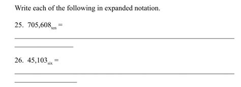 Solved Write Each Of The Following In Expanded