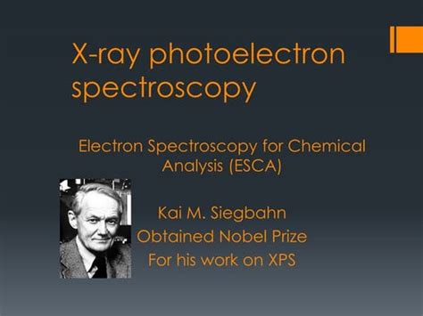 Xps X Ray Photoelectron Spectroscopy Ppt