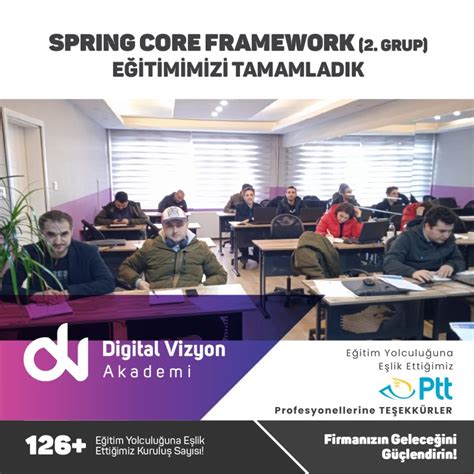 Ptt AŞ Ile Spring Core Framework Eğitimi Digital Vizyon Akademi