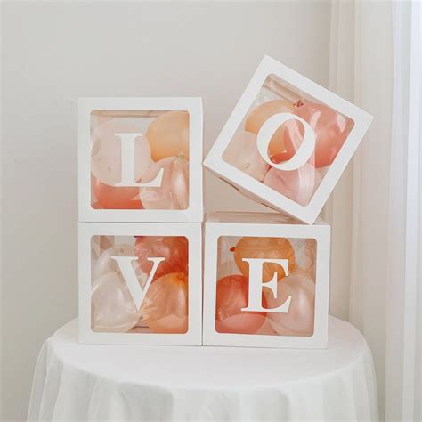 데이지룸 투명 Love 레터링 러브박스 단품 풍선 미포함 깔깔여행