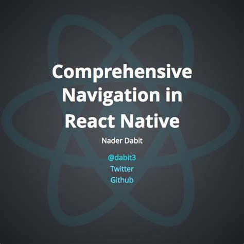 comprehensive navigation in react native