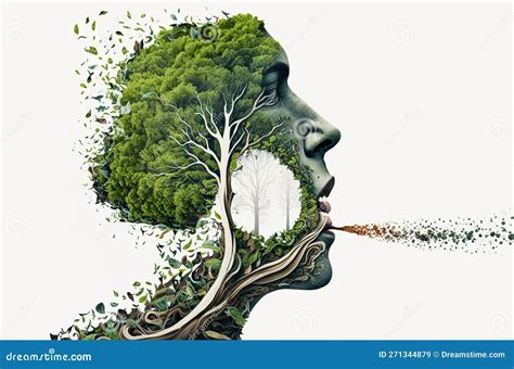 Man Spitting Ecology And Green Naturesustainable Environment Stock Illustration Illustration