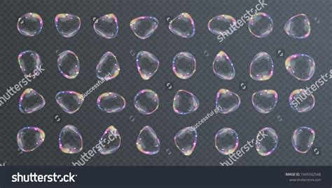 현실적인 물방울의 수집 추상 물 거품 스톡 벡터로열티 프리 1945592548 Shutterstock