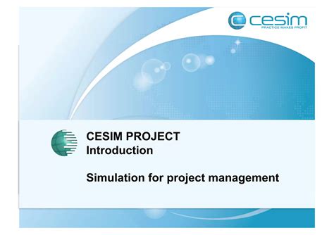 Cesim Project Project Management Simulation Game Guide Book Pdf Simulation Video Games