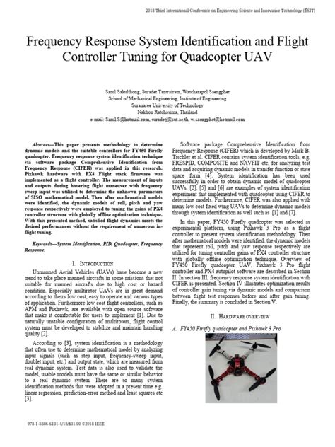 Frequency Response System Identification And Flight Controller