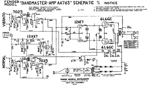 Fender Bandmaster Aa763 Schematic Electronic Service Manuals