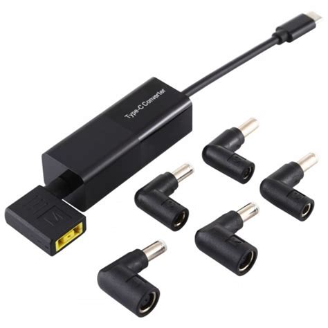 Laptop Power Adapter 65W USB C Type C Converter To 6 In 1 Power Adapter Black Alexnld Com