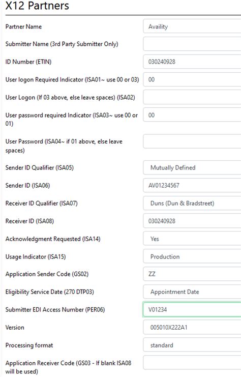 X12 Isa Segment Availity Claims Management And Administration Openemr Community
