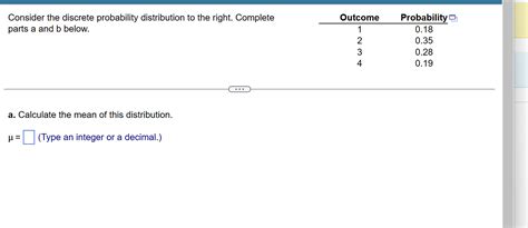Solved Consider The Discrete Probability Distribution To The Chegg