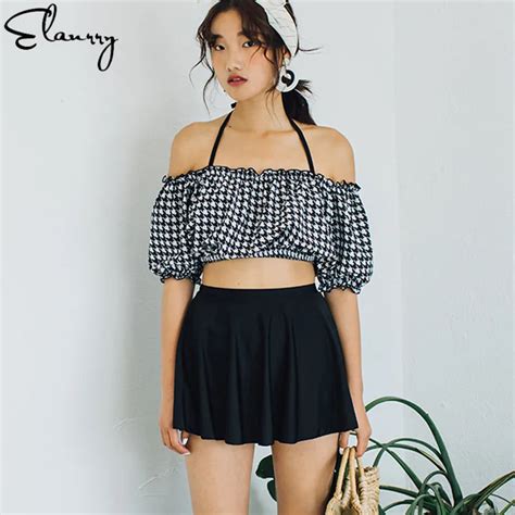 2018 High Waist Bikini Set Women Push Up Swimsuit 4 Pieces Off Shoulder
