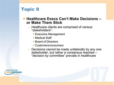 Demystifying Healthcare Construction Projects Ppt Construction