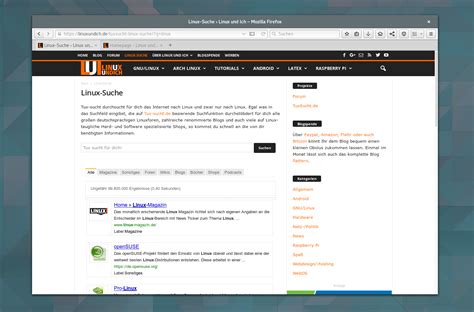 In Eigener Sache Die Linux Suche Tux Sucht Steckt Nun Auch Direkt In