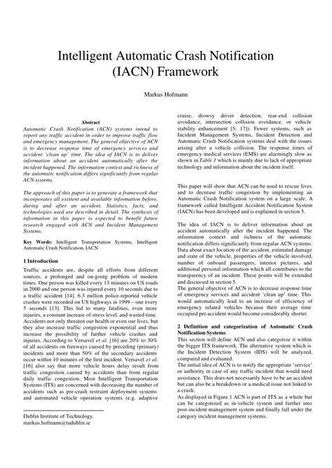 Pdf Automatic Intelligent Crash Notification Framework