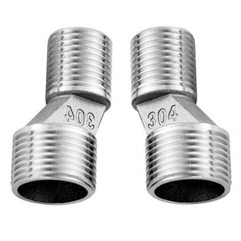 Tegongse Uprgades Steel Plumbing Adapters Metal Offset Connector Threaded Pipe Adapter Wall