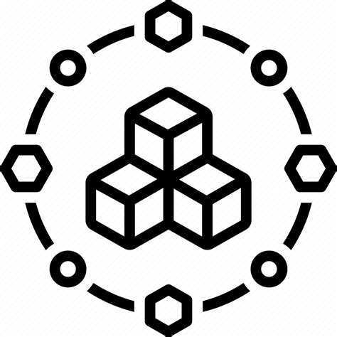 Modular Structure Cube Geometrical Perspective Block Polygon Icon