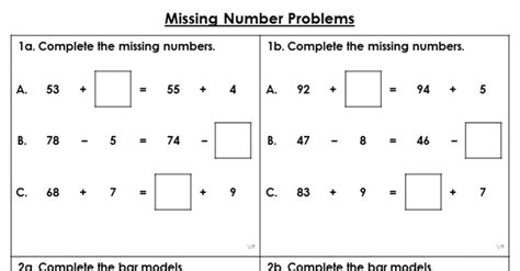 14 2 missing number problems classroom secrets