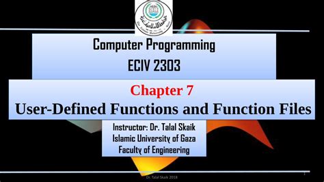 Pdf Chapter 7 User Defined Functions And Function Filessiteiugaza