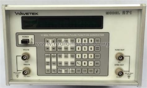 Programmable Pulse Function Generator Equipment Wavetek Corporation Radiomuseum Org
