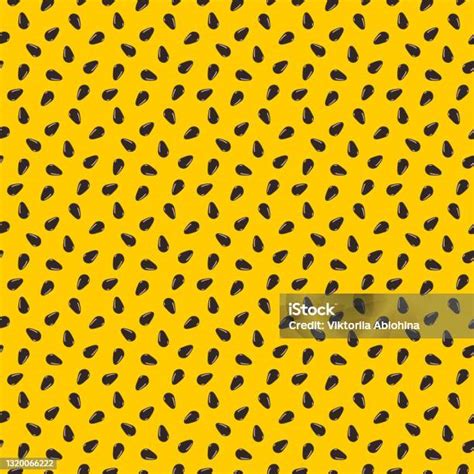 열정 과일 질감 오렌지 배경에 갈색 씨앗이국적인 매끄러운 패턴 밝은 열대 여름 프린트 벡터 일러스트레이션 패션프룻에 대한 스톡