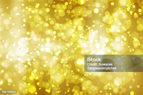 추상 화려한 Bokeh 그리고 빛나는 Spakling 임의의 골드 컬러 테마 배경에서 입자를 빛나는 플래시의 조명 효과입니다 흐리게 벡터 배경 빛 눈부심 Eps10 그림 0