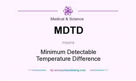 Mdtd Minimum Detectable Temperature Difference In Medical And Science By