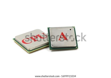 Red Red Cpu On Cpu Processor Stock Photo Shutterstock