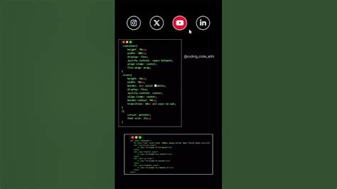 social media icon hover effect using css grid areas and html5 semantic elements🚀 htmlcss