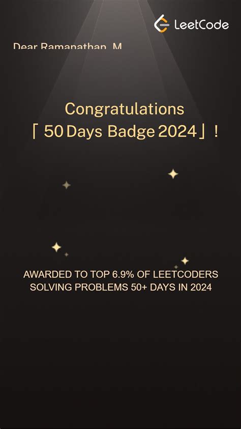 Ramanathan Mahalingam On Linkedin Codingmilestone Leetcode