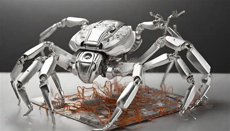 Nanobot Micro Robotics Miniature Robot Repairing Technology Ai Generated Stock Illustration