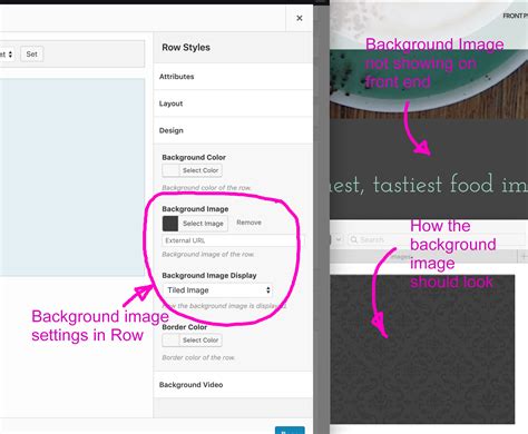 background images not showing on rows colorlib