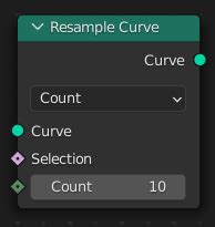 Resample Curve Node Blender Manual