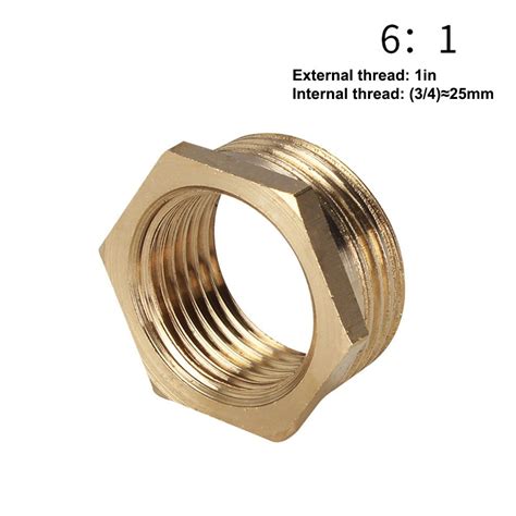 Btoer Brass Hex Bushing Reducer Pipe Fitting Threaded Reducing Copper Water Gasadapter